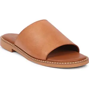 VIVI BLU Saint G Kalina Leather Slide Sandal - Cognac