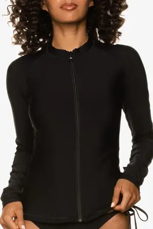 Helen Jon Beach Break Upf 50+ Rash Guard - Black