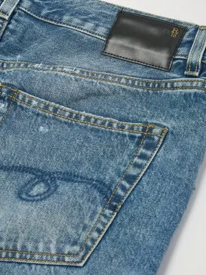 R13 Distressed Boyfriend Jeans - Blue