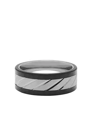NIALAYA JEWELRY Engraved Band Ring - Silver