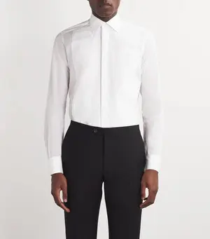 Brioni Cotton Plastron-detail Shirt
