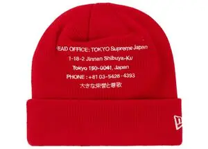 Supreme New Era Hq Beanie - Red