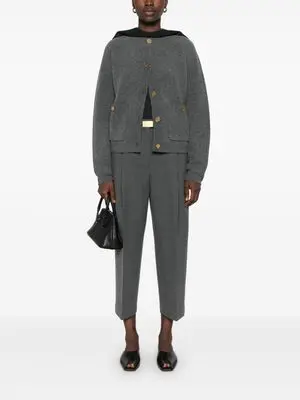 TOTEME Hammered-buttons Cardigan - Grey