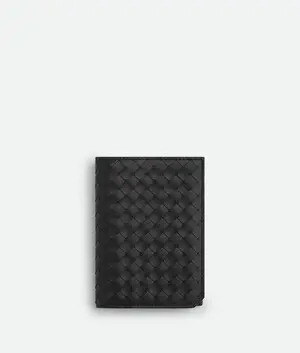 BOTTEGA  VENETA Intrecciato Piccolo Passport Case - Black