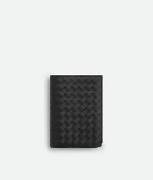 Bottega Veneta Intrecciato Piccolo Passport Case - Black
