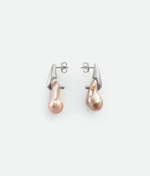 BOTTEGA  VENETA Bottega Veneta Pearl Drop Earrings - Natural Pink