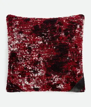 BOTTEGA  VENETA Volcanic Bouclè Cushion - Red/black/white