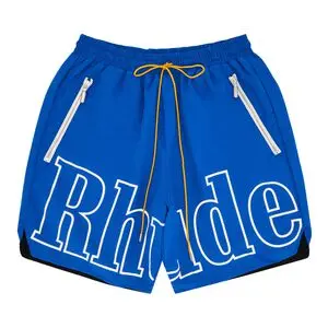 Rhude Relaxed Fit Logo Shorts - Blue