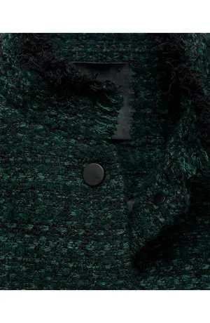 Mango High Collar Tweed Jacket