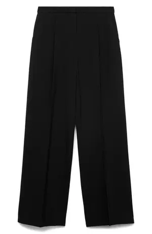 Mango Pleated Wide Leg Trousers