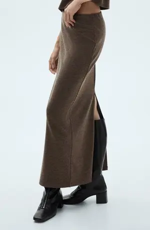 Mango Knit Column Maxi Skirt