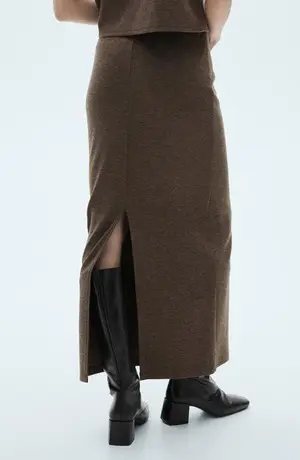 Mango Knit Column Maxi Skirt