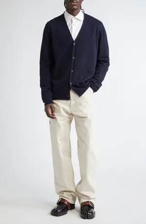 MAISON MARGIELA Elbow Patch Wool Cardigan