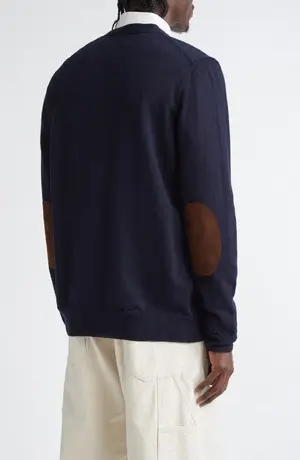 MAISON MARGIELA Elbow Patch Wool Cardigan