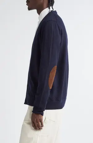 MAISON MARGIELA Elbow Patch Wool Cardigan