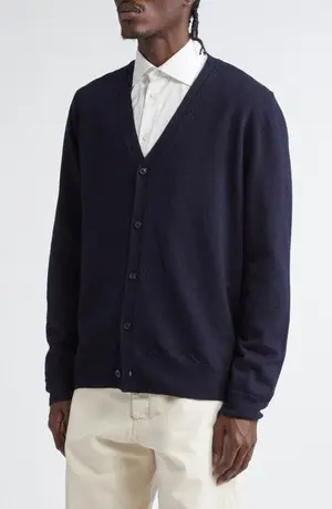 MAISON MARGIELA Elbow Patch Wool Cardigan