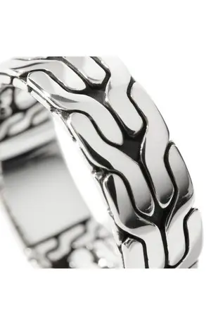 John Hardy Carved Chain Band Ring