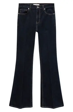 Mango Violet High-rise Flare Jeans - Open Blue