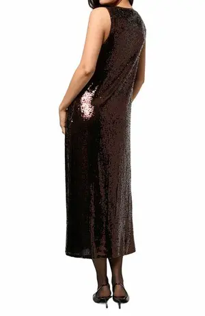 WeWoreWhat Sequin Maxi Dress - Chocolate