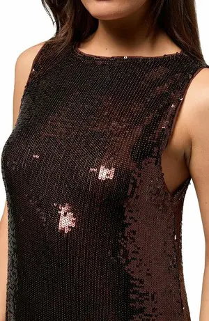 WeWoreWhat Sequin Maxi Dress - Chocolate