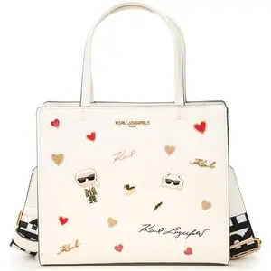 Karl Lagerfeld Paris Maybelle Satchel With Pins - Multi/white