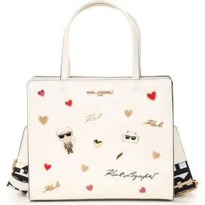 Karl Lagerfeld Paris Maybelle Satchel With Pins - Multi/white