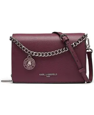 Karl Lagerfeld Paris Lourdes Crossbody Bag - Cherry Plum