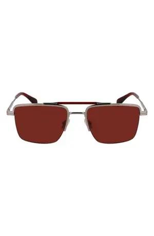 Paul Smith Paul Smith Landor Rectangular Sunglasses Gunmetal/ Red