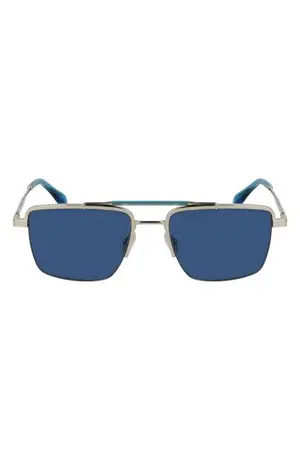 Paul Smith Paul Smith Landor Rectangular Sunglasses Silver/ Blue