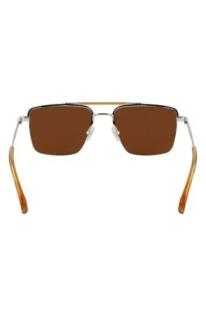 Paul Smith Landor Rectangular Sunglasses - Silver/ Caramel