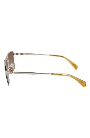Paul Smith Landor Rectangular Sunglasses - Silver/ Caramel