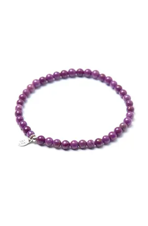 TINY RITUALS Phosphosiderite Energy Beaded Bracelet - Light Purple