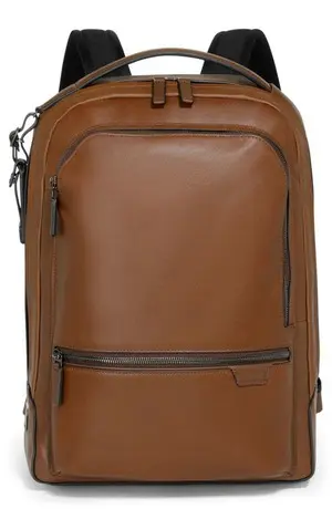 Tumi Leather Backpack - Cognac