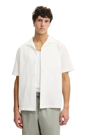 COTTON ON Riviera Short Sleeve Shirt - Summer White