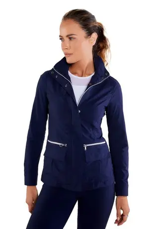 Anatomie Kenya Safari Jacket With High Neck And Zip Pockets - Navy
