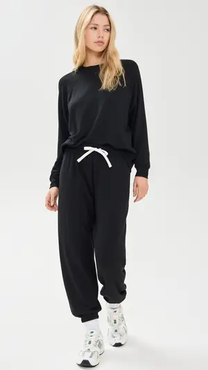 Splits59 Andie Oversized Fleece Sweatshirt - Black