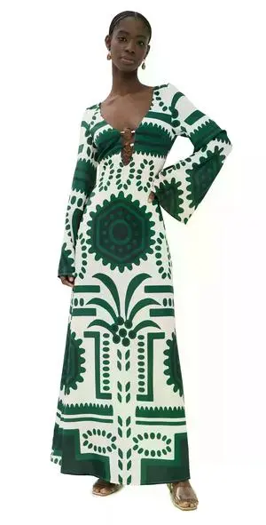 green and white geometric dress Winifred Sanderson Hocus Pocus Hooded Capelet (Clearance) main image 1