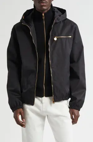 Versace Nylon Twill Hooded Windbreaker
