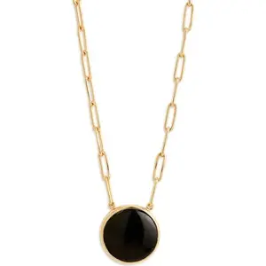 SOKO Wazi Horn Pendant Necklace - Gold/ Black