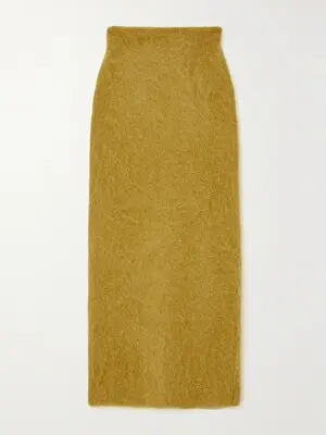 ZANKOV Delphine" Brushed Knit Mohair & Alpaca Blend Skirt
