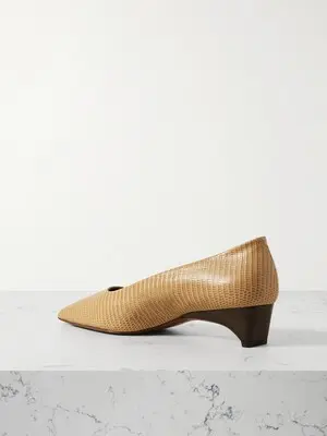 NEOUS Taika Lizard-effect Leather Pumps