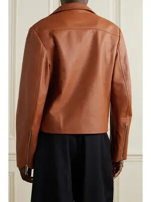 Rosetta Getty Textured-leather Biker Jacket
