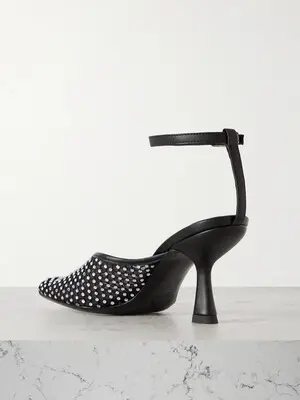 Christopher Esber Minette Crystal-embellished Mesh Pumps - Black