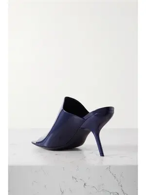 FERRAGAMO Era Patent-leather Mules - Blue