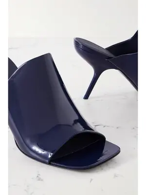 FERRAGAMO Era Patent-leather Mules - Blue