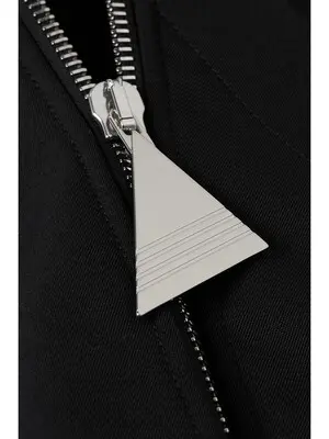 Attico Hooded Oversized Wool-twill Bomber Jacket