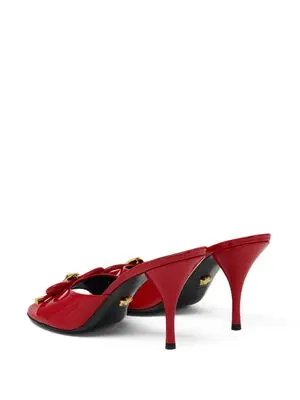 Versace 85mm Opera Bow Mules - Red