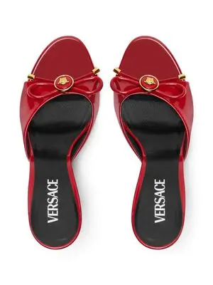Versace 85mm Opera Bow Mules - Red