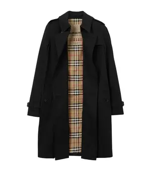 Burberry Kensington Mid-length Trench Coat - Black