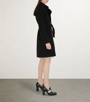 Burberry Kensington Mid-length Trench Coat - Black